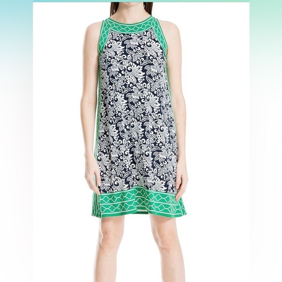 Max Studio | Dresses | Max Studio Size Large Blue And White Floral ...
